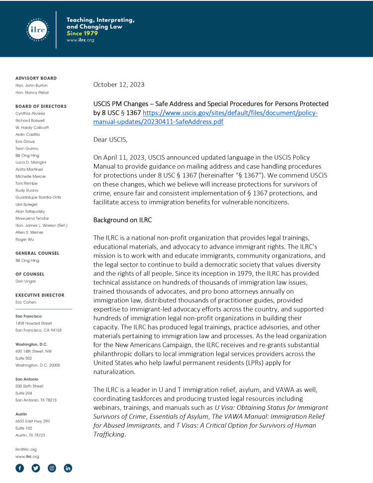 Areas of Expertise | Immigrant Legal Resource Center | ILRC